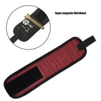 China Custom Super Strong Magnetic Wristband with Strong Magnet Hold Screw Nail Fastener for sale