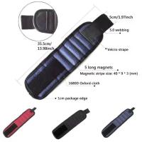 China Custom Super Strong Magnetic Wristband with Strong Magnet Hold Screw Nail Fastener for sale