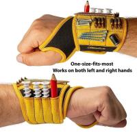 China Magnetic Wristband for Holding Screws, Nails, Drilling Bits, Wrist Tool Holder Belts with Strong Magnets for sale