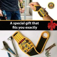 China Magnetic Wristband for Holding Screws, Nails, Drilling Bits, Wrist Tool Holder Belts with Strong Magnets for sale