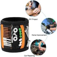 China Magnetic Wristband with Thumb Strap Strong Magnets Holds Nails Drill Bit Nuts Storage for sale