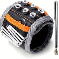 China Strong Magnetic Wristband Portable Tool Bag Electrician Adjustable Wrist Belt Screws Small Metal Nails Bolts for sale