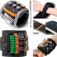 China Magnetic Wristband, for Dad, with Strong Magnets for Holding Screws, Nails, Drilling Bits, Tool for sale