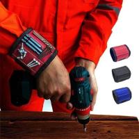 China Strong Magnetic Wrist Charged Woodworking Nail Suction Wristband with Nail Pickup for sale