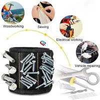China Magnetic Strap Magnetic Wristband Bag Suction Nail Strong Magnetic Wrist Strap for sale