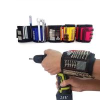 China Camouflage Magnetic Wrist Support Band Strong Magnets for Holding Screws Nail Bracelet Belt Support for sale