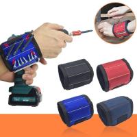 China Portable Magnetic Wristband Tool Kit Strong Magnetic Wristband Tool Strap with Telescopic Pickup Tool Woodworking Tools Repair Accessories for sale