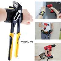 China Portable Magnetic Wristband Tool Kit Strong Magnetic Wristband Tool Strap with Telescopic Pickup Tool Woodworking Tools Repair Accessories for sale