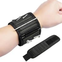 China Multifunctional Magnetic Wrist Strap Screw Storage Bag Portable Electrician Wrist Guard Oxford Cloth Tool for sale