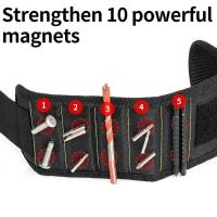 China Multifunctional Magnetic Wrist Strap Screw Storage Bag Portable Electrician Wrist Guard Oxford Cloth Tool for sale