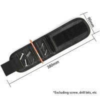 China Multifunctional Magnetic Wrist Strap Screw Storage Bag Portable Electrician Wrist Guard Oxford Cloth Tool for sale