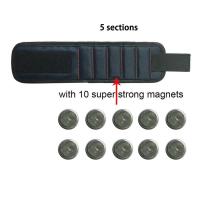 China Magnetic Wristband Portable Magnetic Tool Bag for Screw Nail Nut Bolt Drill Bit Repair Kit for sale