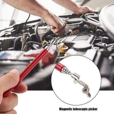 China Strong Magnetic Suction Rod Orange Red Handle Magnetic Pickup Tools for sale