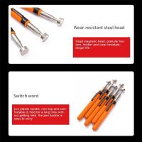 China Strong Magnetic Suction Rod Orange Red Handle Magnetic Pickup Tools for sale