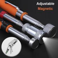 China Telescopic Magnetic Pen with Light Mini Portable Magnet Pick-Up Tool Extendable Pickup Rod Stick for sale