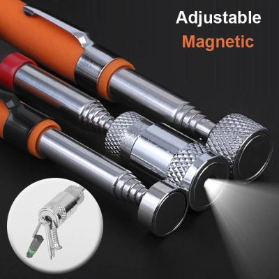 China Telescopic Magnetic Pen with Light Mini Portable Magnet Pick-Up Tool Extendable Pickup Rod Stick for sale