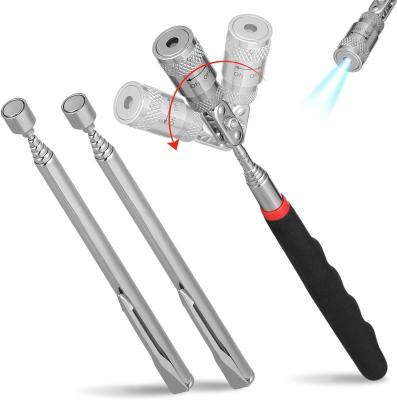 China Magnetic Pick-up Tool Telescopic Pick-up Rod and 360-Degree Rotating Inspection Mirror with LED Light for sale