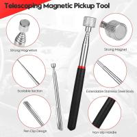 China Telescoping Inspection Mirror Magnetic Pick Up Tool Kit With LED Light For Car Repair for sale