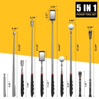 China Magnetic Pickup Tool Set with 3 LED Lights for sale