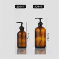 China Amber Glass Trigger Spray Bottle 500ml CE Certified Odorless Spray Top for Cosmetics for sale