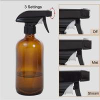China Amber Glass Trigger Spray Bottle 500ml CE Certified Odorless Spray Top for Cosmetics for sale