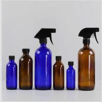 China Multifunctional Amber Blue Glass Spray Bottles Thickened 230ML 500ML for sale