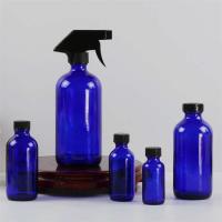 China Multifunctional Amber Blue Glass Spray Bottles Thickened 230ML 500ML for sale