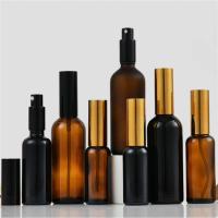 China Leakproof Amber Glass Spray Bottles 18mm Mist Sprayer 5ml-100ml for Cosmetics for sale
