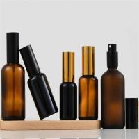 China Leakproof Amber Glass Spray Bottles 18mm Mist Sprayer 5ml-100ml for Cosmetics for sale