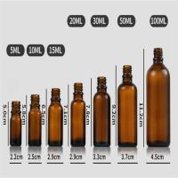 China Leakproof Amber Glass Spray Bottles 18mm Mist Sprayer 5ml-100ml for Cosmetics for sale