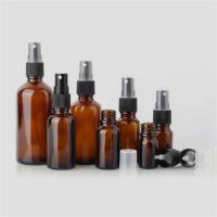 China Leakproof Amber Glass Spray Bottles 18mm Mist Sprayer 5ml-100ml for Cosmetics for sale