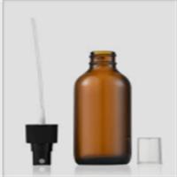 China Amber Glass Boston Round Spray Bottle 18mm Mist Sprayer 5ml-100ml Reusable Portable for sale