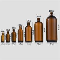 China Amber Glass Boston Round Spray Bottle 18mm Mist Sprayer 5ml-100ml Reusable Portable for sale