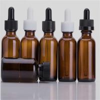 China Amber Glass Dropper Bottles 5ml 10ml 15ml 30ml 50ml 100ml Essential Oil Bottles for sale
