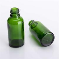 China Green Essential Oil Glass Dropper Bottles 5ml 15ml 100ml Low Borosilicate Glass for sale