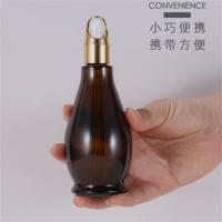 China Amber Glass Essential Oil Bottles with Roller Ball 30ml 50ml Borosilicate Glass for sale