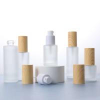 China Frosted Bamboo Dropper Bottle with Airless Pump 30ml 50ml 100ml Leakproof Reusable for sale