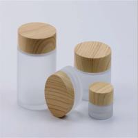 China Frosted Bamboo Dropper Bottle with Airless Pump 30ml 50ml 100ml Leakproof Reusable for sale