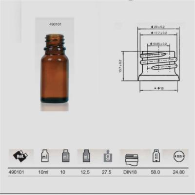 China Amber Glass Dropper Bottle 30ml Pharmaceutical Medical Vial with PP Cap for sale
