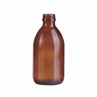 China Amber Pharmaceutical Glass Bottles 30ml to 500ml with PP28 Screw Cap for Liquid Medicine for sale
