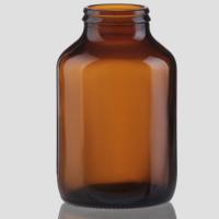 China Thickened Amber Round Glass Bottles For Pharmaceutical Use Durable 30ml-500ml for sale