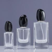 China 30ml 50ml Crystal Glass Perfume Bottles Square Reusable ISO9001 Spray Bottle for sale