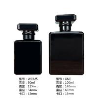 China Black Square Perfume Spray Bottle Crystal Glass Washable Odorless 50ml 100ml for sale