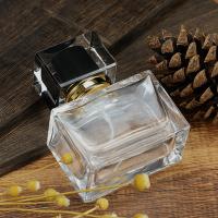 China Square Glass Perfume Spray Bottle With Mist Pump Reusable Lightweight for sale
