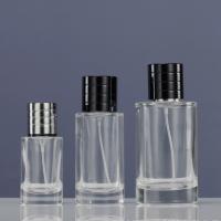 China ISO9001 Lidded Round Glass Perfume Spray Bottle 30ml 50ml OEM for sale