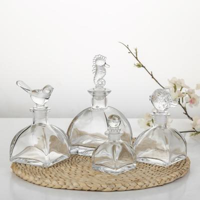 China Crystal Glass Empty Oil Diffuser Bottles 50ml 100ml 150ml 250ml for Aromatherapy for sale