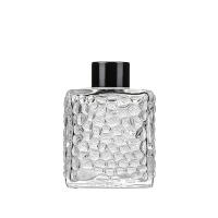 China Crystal Glass Square Diffuser Bottle 50ml 80ml 200ml with Sticks for Aromatherapy for sale