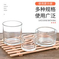 China Crystal Glass Candle Jar with Wooden Lid 150ml 200ml Dustproof Aromatherapy Diffuser Bottle for sale