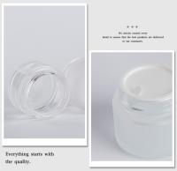 China Frosted Glass Cream Jar 20g 30g 50g Washable Empty Moisturizer Container with Lid for sale