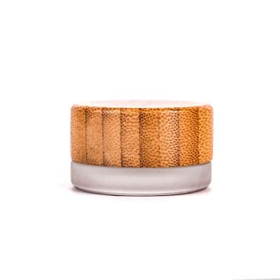 China Frosted Empty Cosmetic Cream Jars 5g 10g 50g Amber Glass Containers for Homemade Beauty Products for sale